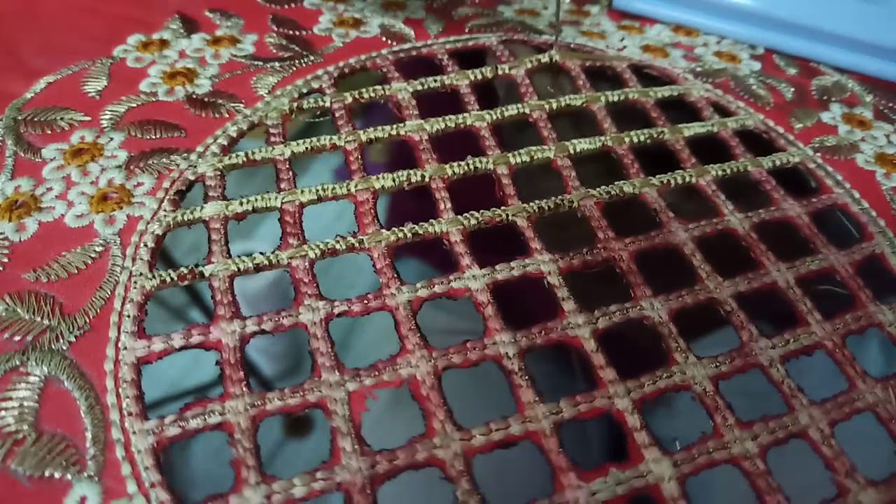 How to cover cut work with thread for neat finishing - YouTube