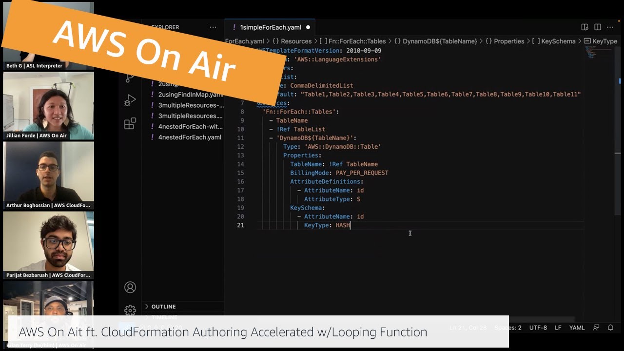 AWS On Air ft. Accelerate your CloudFormation authoring experience with Fn::ForEach looping ...