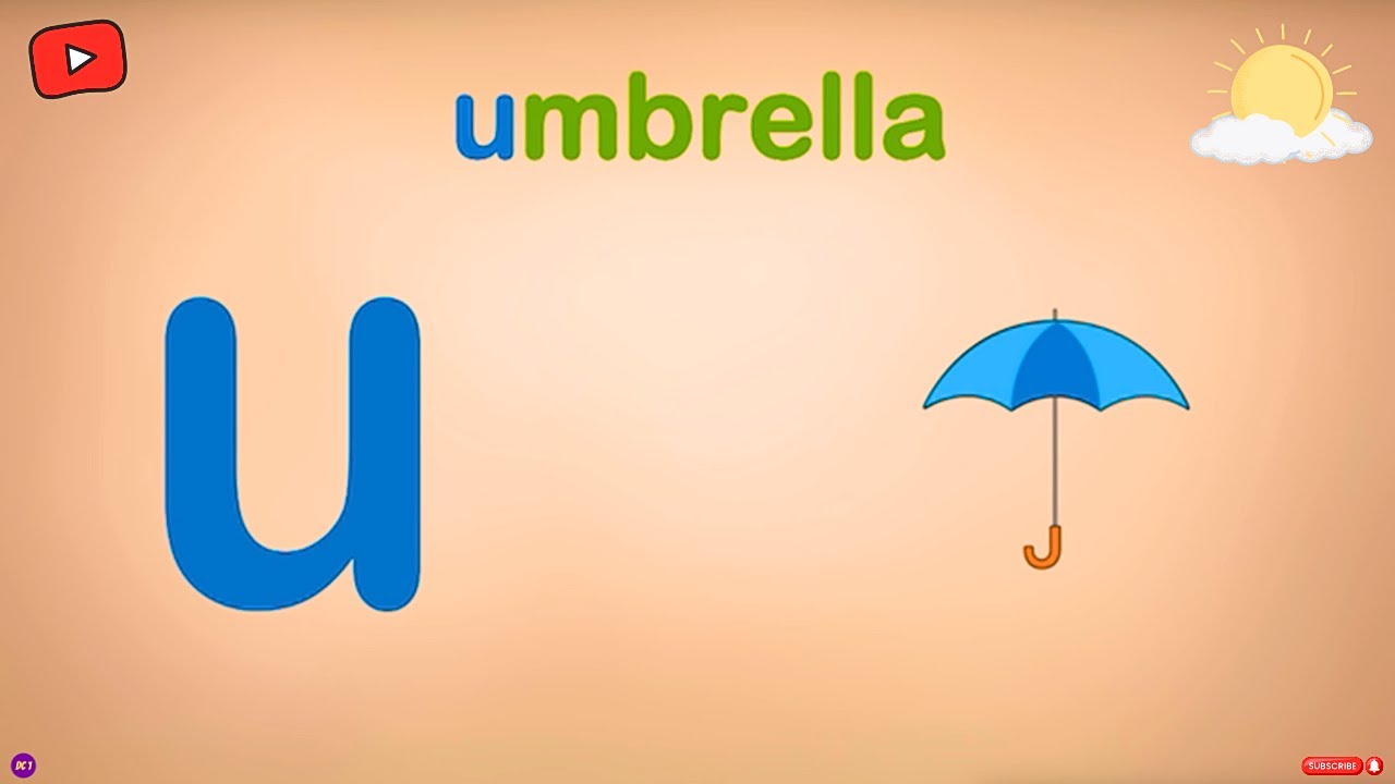 Tracing & Phonics Letter u ☔️ | Lowercase Alphabet | Explore the World ...