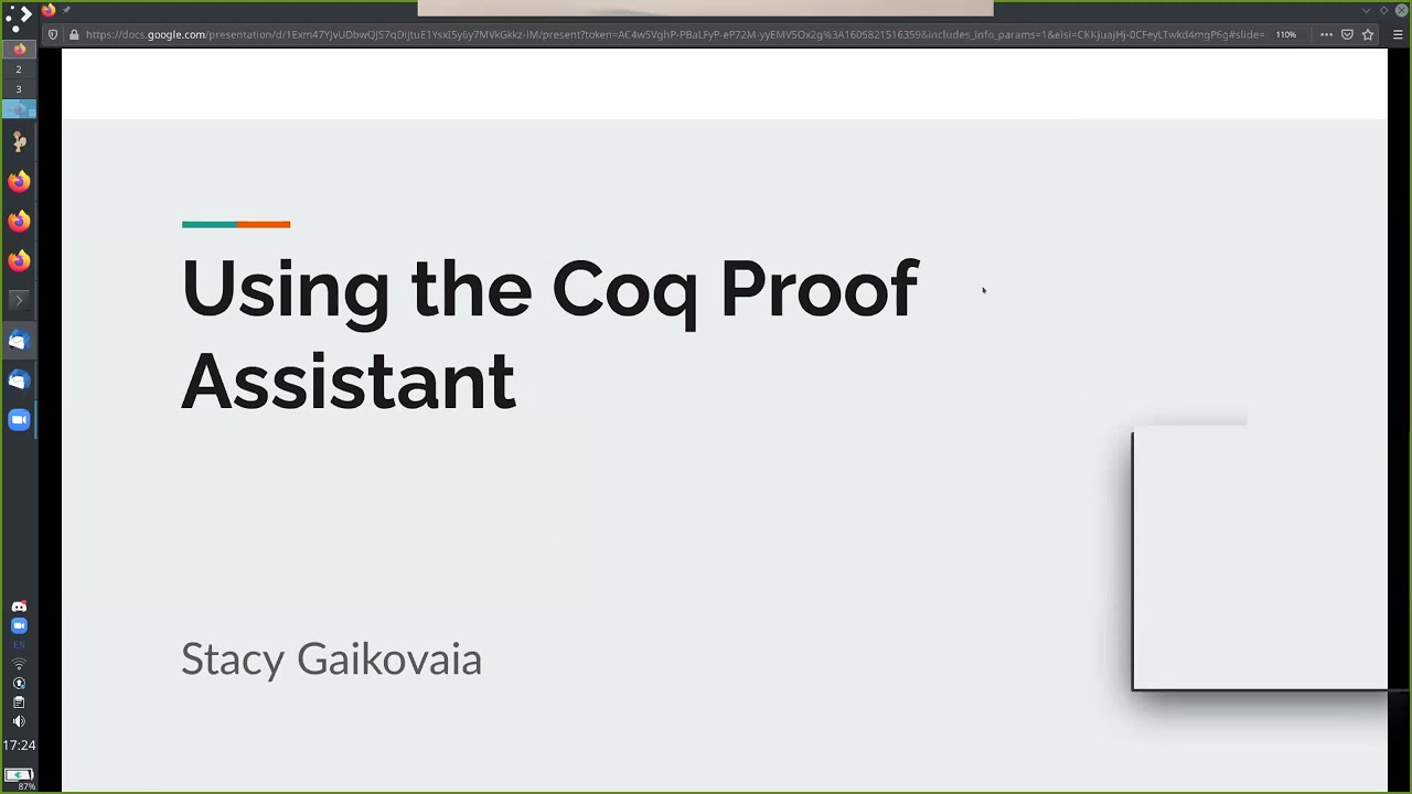 WiCS x CSC: Alt-Tab: Using the COQ proof assistant - YouTube