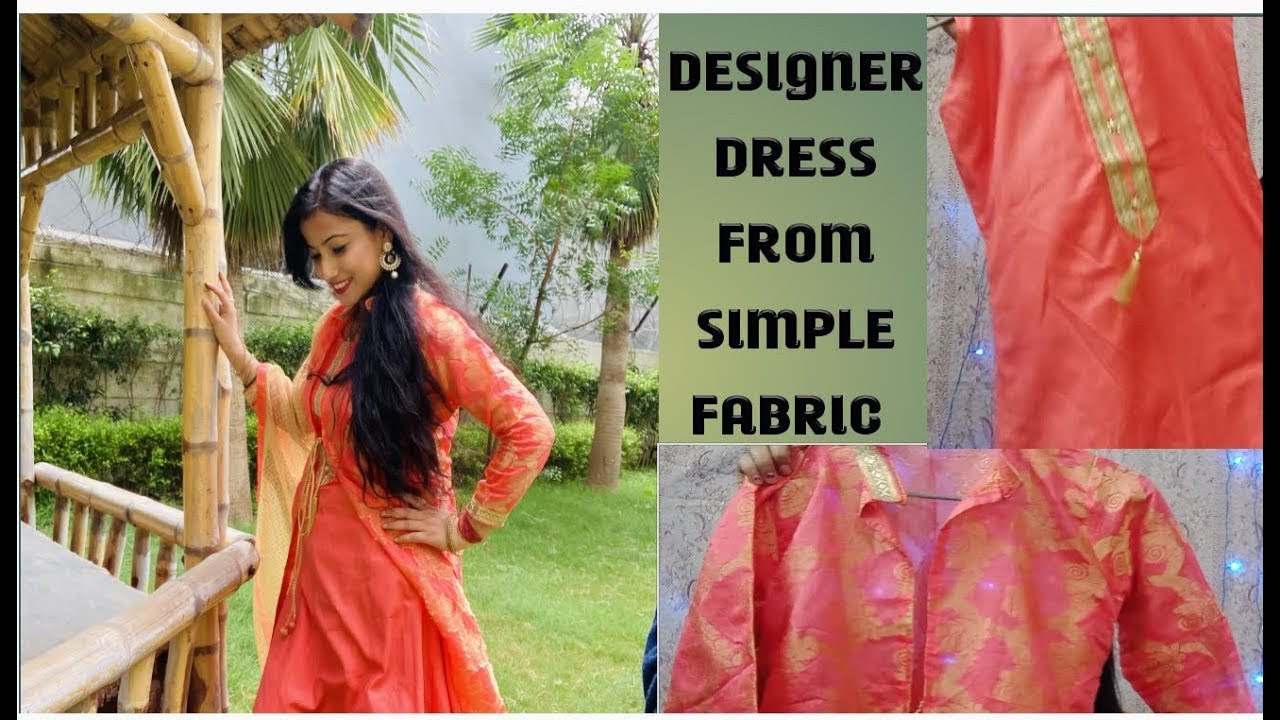 designer 👗dress from simple fabric - YouTube