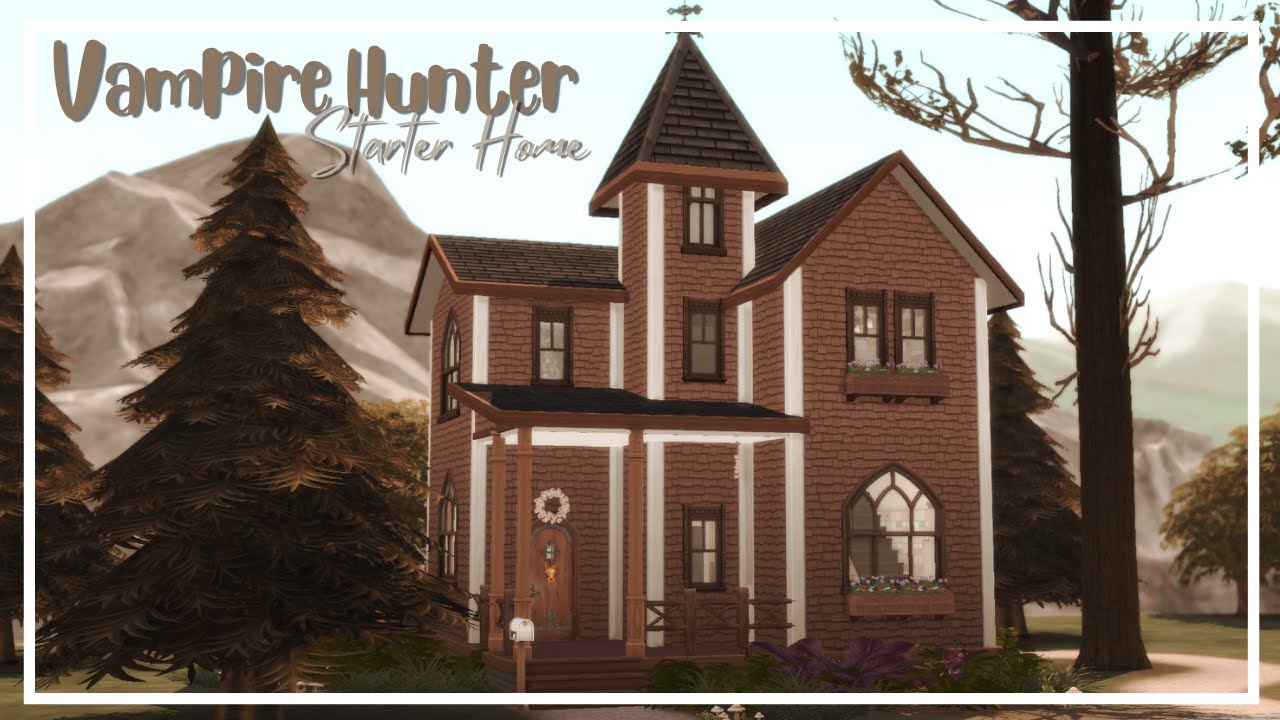 Vampire Hunter's Starter House | Speed-build | The Sims 4 - YouTube