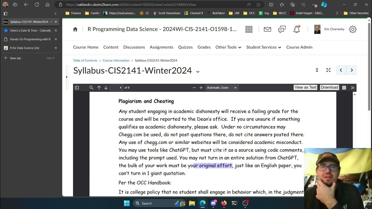 CIS 2141 - R Programming for Data Science - Course Intro - Winter 2024 - YouTube