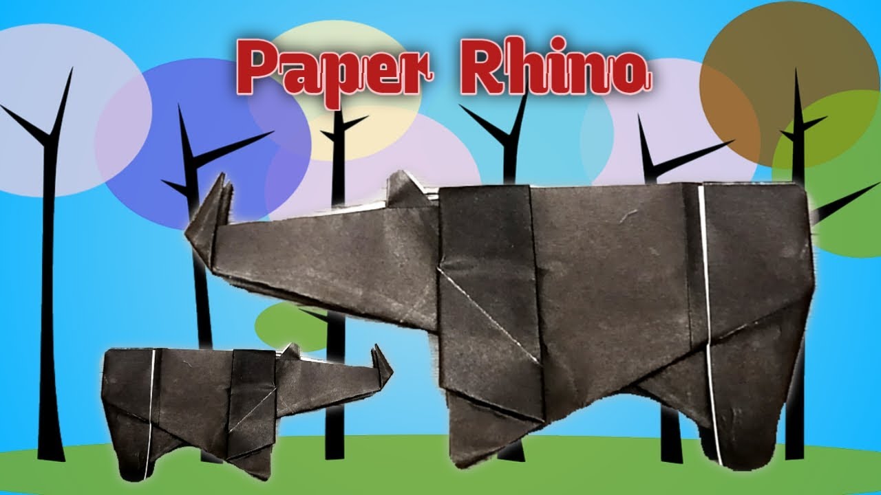 How to Make a Paper Rhino , Easy Paper Rhino - YouTube