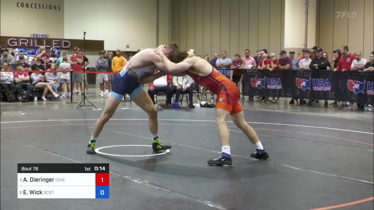 2024 Men’s Freestyle Senior World Team Trials: Alex Dieringer vs Evan Wick: 79 KG quarterfinals ...