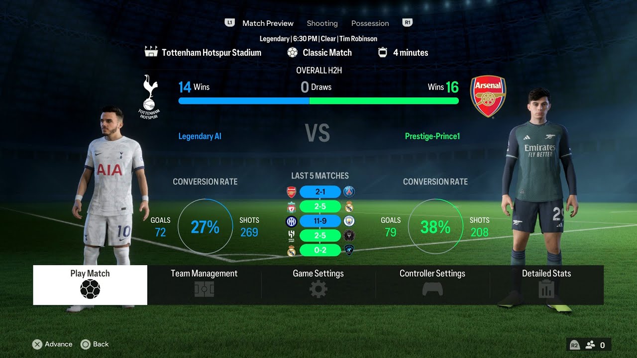 EA Sports FC 24 - Tottenham Vs Arsenal FULL GAMEPLAY (PS5) - YouTube