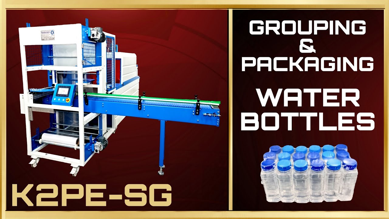 automatic water bottle packing machine - shrink wrap machine - YouTube