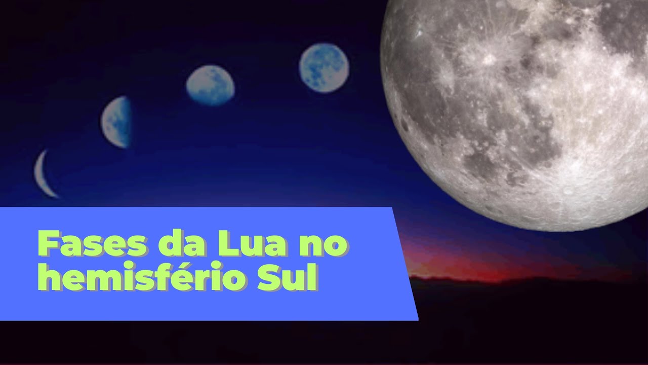Vídeos da lua do espaço | As fases da Lua no Hemisfério Sul - YouTube