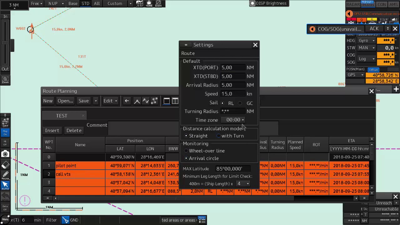Capture 2 JRC ECDIS JAN 9201 7201 Video Training Route Planning Route ...