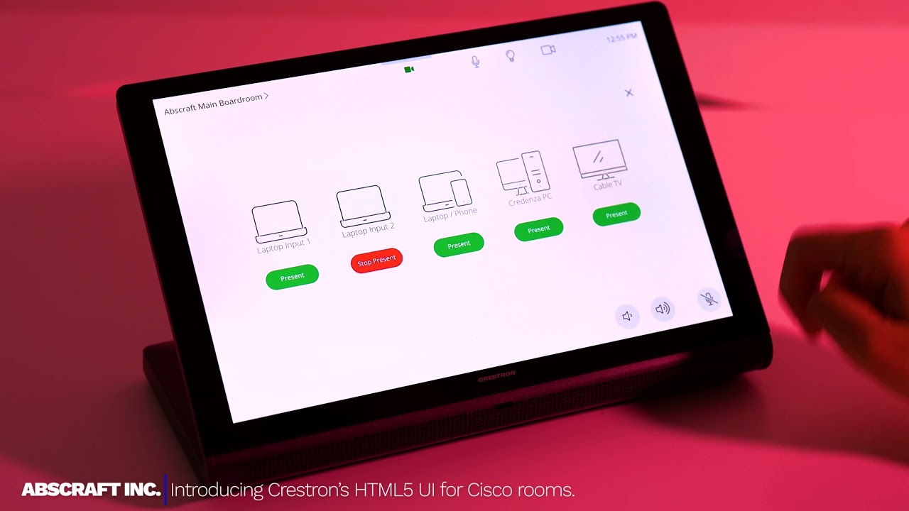 Crestron Html5 Ui For Cisco Rooms By Abscraft Inc Youtube