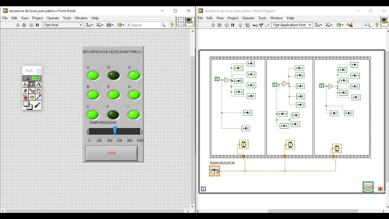 Secuencias De Leds En Labviewestructura Sequence Youtube