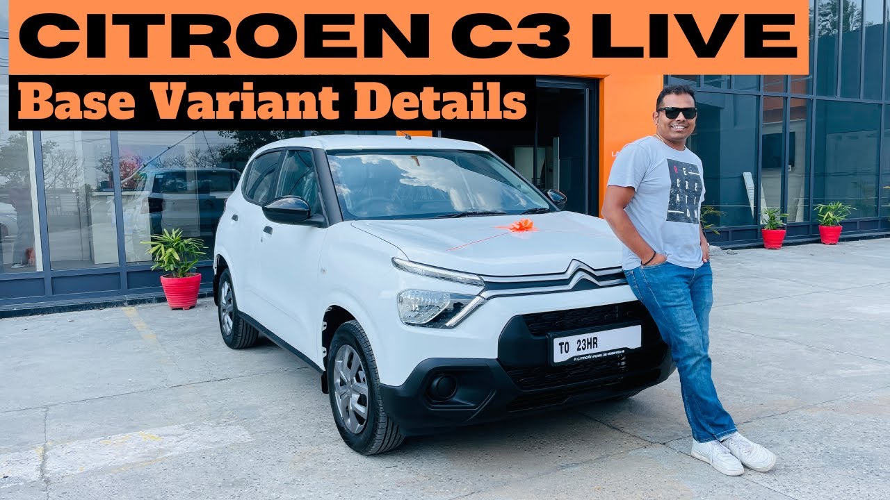 New Citroen C3 Base Variant detailed Walkaround | Citroen C3 Live ...