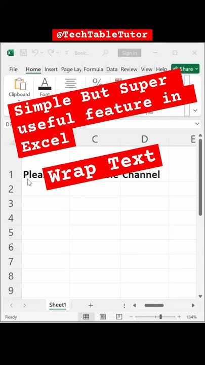 MS Excel Wrap Text - Excel tips and tricks #exceltips #tutorial #computer #knowledge # ...
