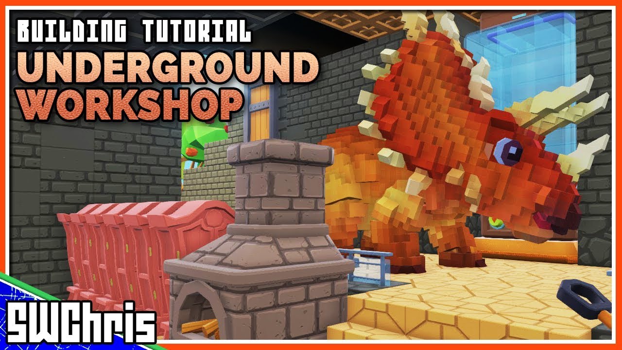 Build This Innovative Underground PixARK Workshop! - Building Tutorial ...