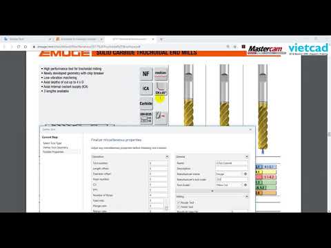 Mastercam Tool Manager - Tools creation - YouTube