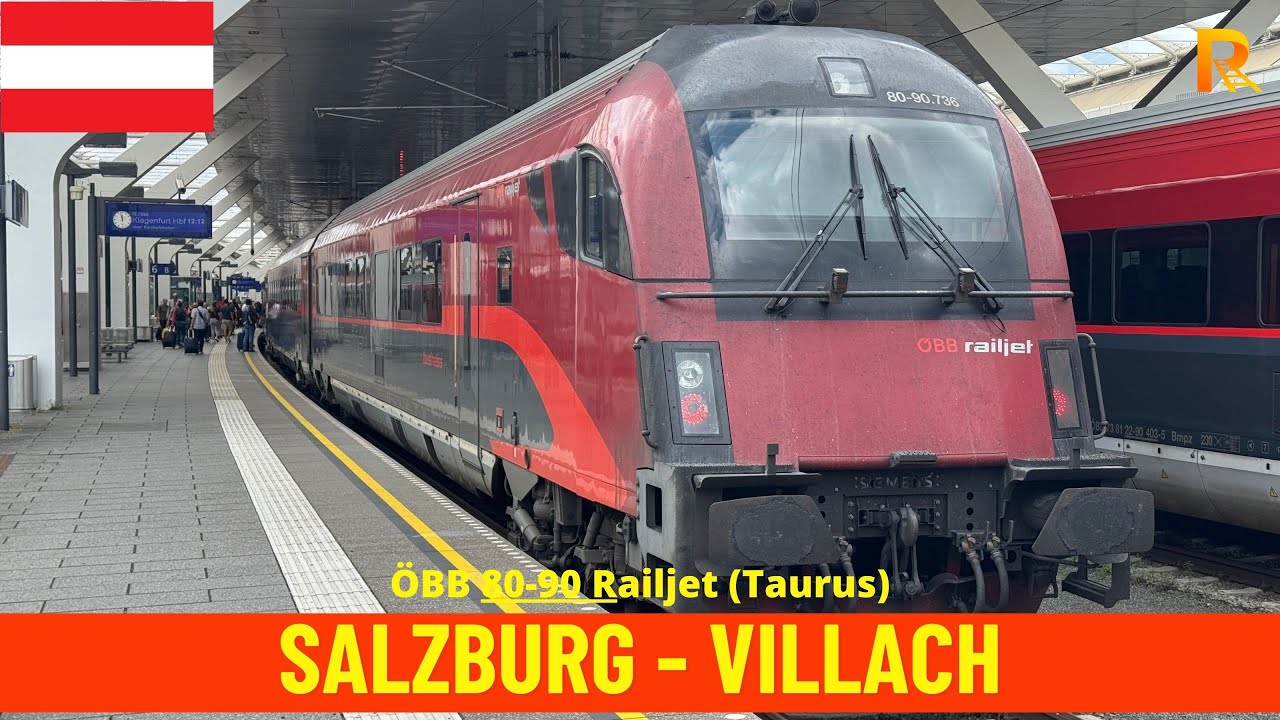 Cab Ride Salzburg Hbf - Villach Hbf (ÖBB, Austria, August 2024) train ...