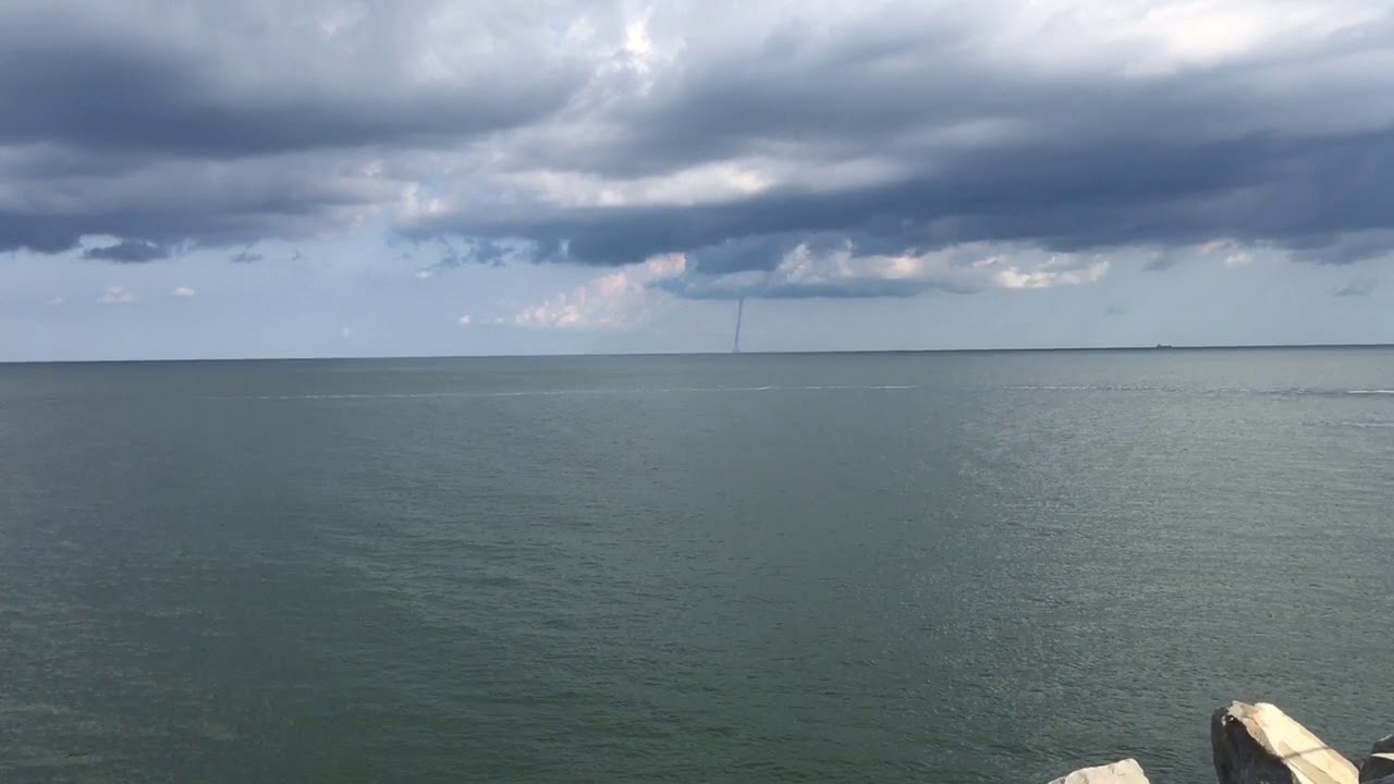 Waterspouts off the Chesapeake Bay Bridge Tunnell - YouTube