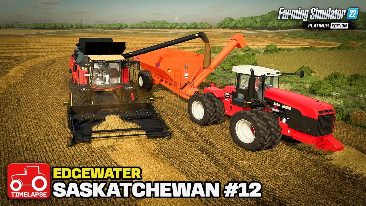 BRINGING IN THE BARLEY!! [Edgewater Saskatchewan] FS22 Timelapse # 12 ...
