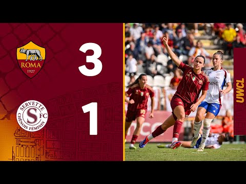 ⚽️ MINAMI, ⚽️⚽️ VIENS | ROMA 3-1 SERVETTE | WOMEN'S CHAMPIONS LEAGUE HIGHLIGHTS