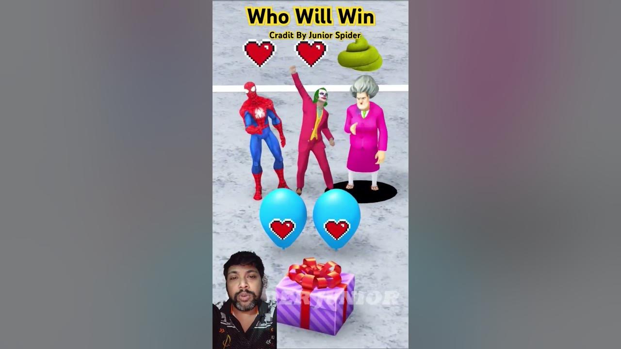 Balloon Challenge Who will win? Spider-Man vs Superman vs joker #shorts #spiderman #superman # ...