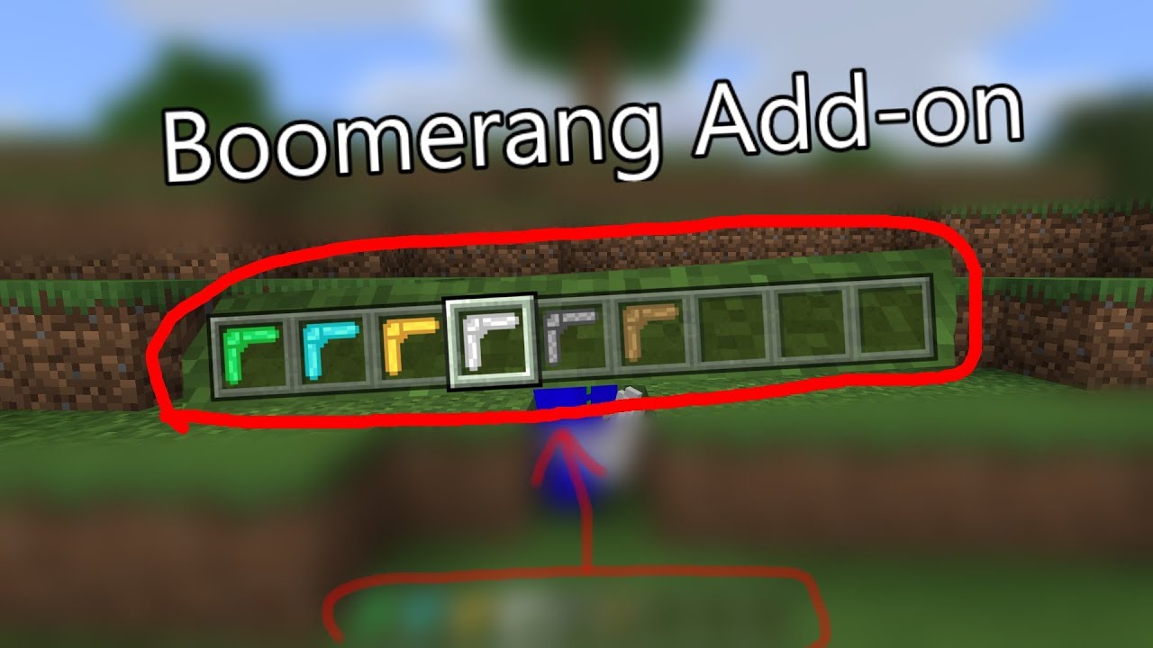 Boomerang Add-on minecraft bedrock edition - YouTube