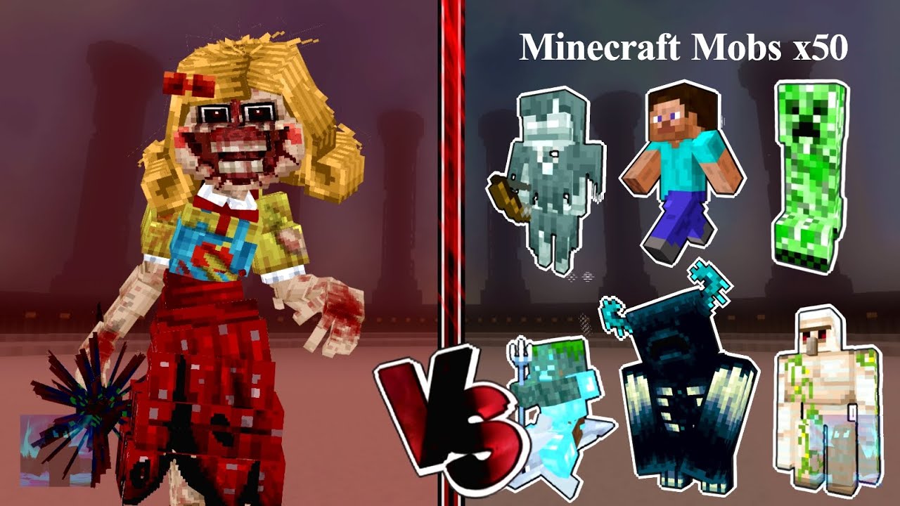 BLOOD MS DELIGHT vs ALL MOBS x50 | Minecraft Mob Battle | Mob Battle ...