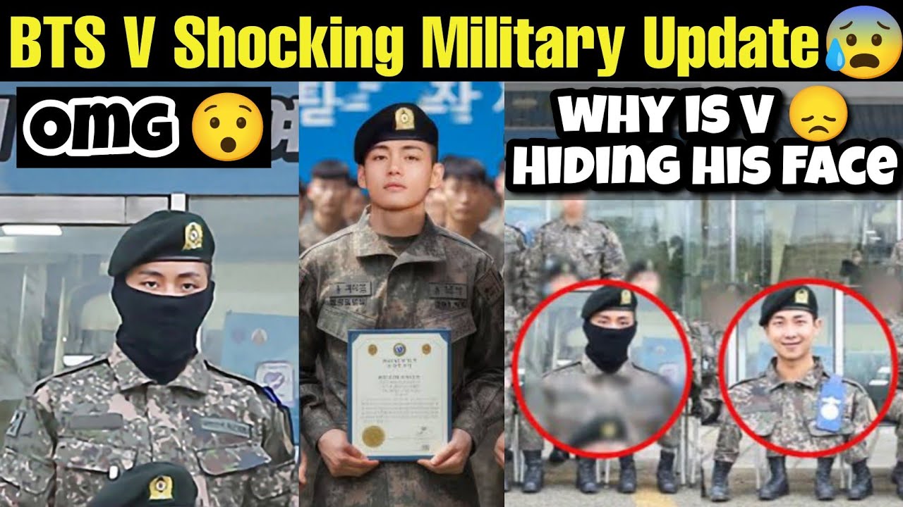 BTS V Shocking Military Update 😰 V Hiding Face in New Pic 😔 #bts # ...