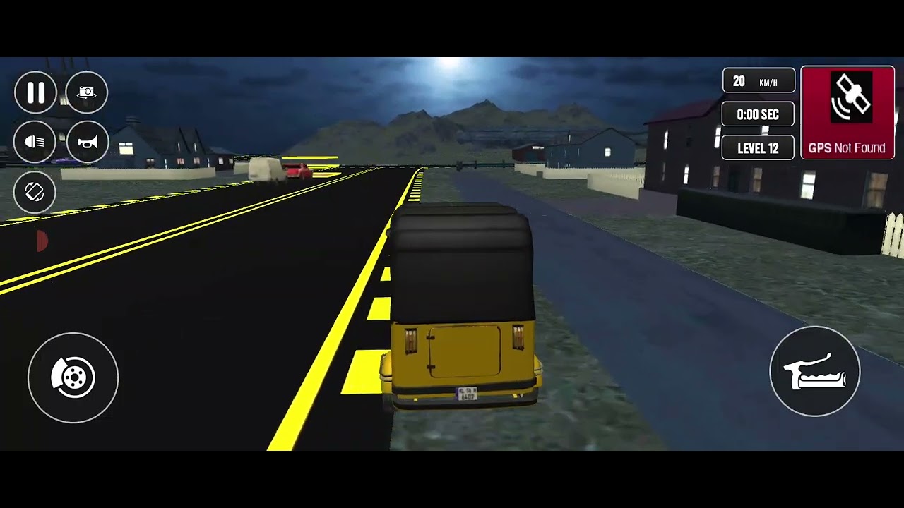 Episode 13 of citty rickshaw tuk tuk driver night driving simulation game play - YouTube