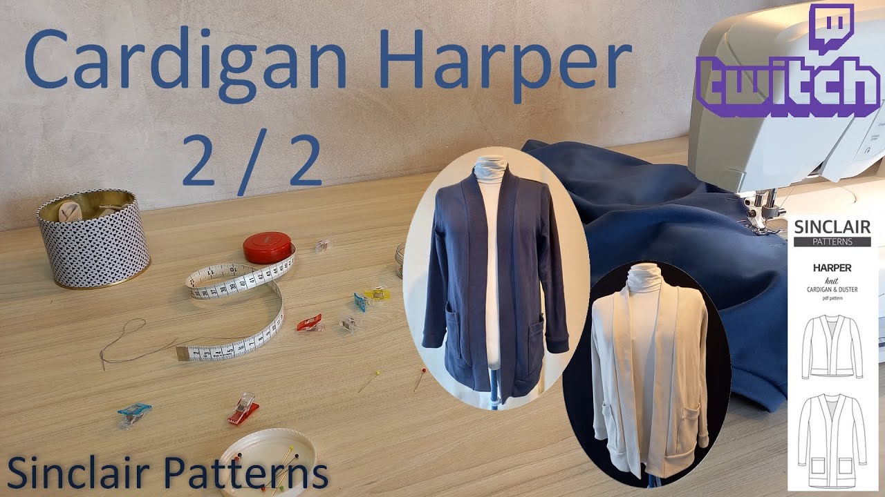 Cardigan Harper, Sinclair Patterns - 2/2 - YouTube