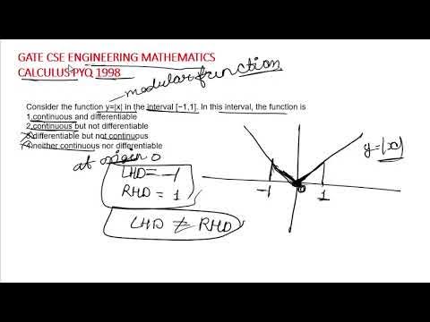 ENGINEERING MATHEMATICS GATE CSE CALCULUS PYQ 1998 - YouTube
