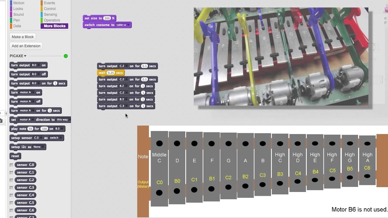 Scratch to PICAXE Tutorial 6 - Playing a musical instrument - YouTube