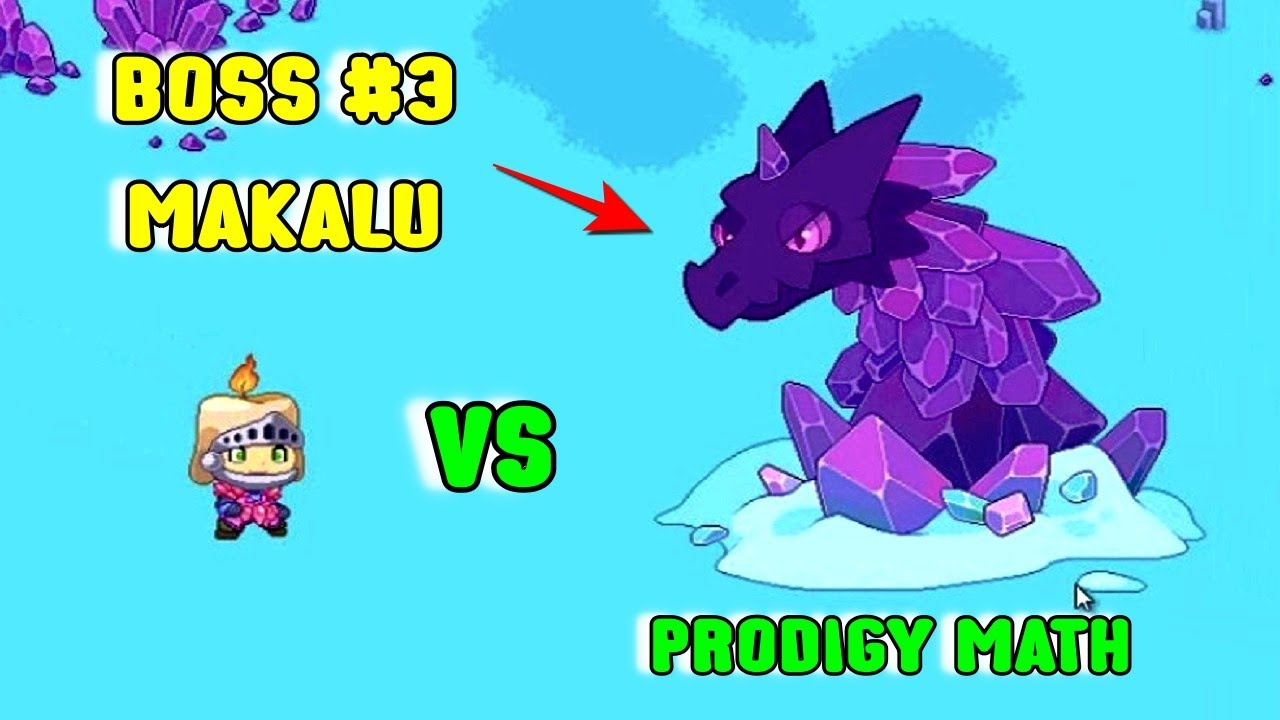 🐲 DEFEATING the MAKALU BOSS #3 in CRYSTAL CAVERNS - Prodigy Math Game 🔴 ...