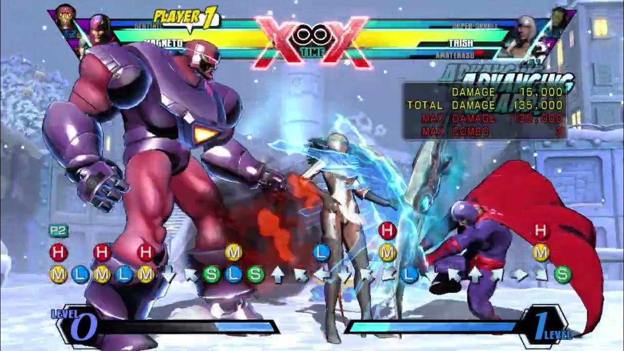 UMVC3: Magneto - Advanced Mechanics - Incoming Pressure Set-Ups (Block/Pushblock Sequences ...