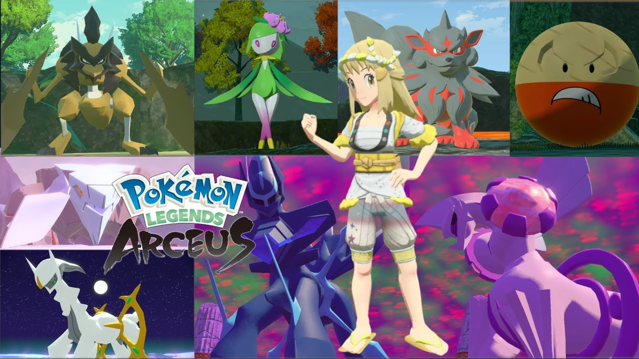 [60FPS] Pokemon Legends Arceus ALL BOSS REMATCH FIGHTS - YouTube