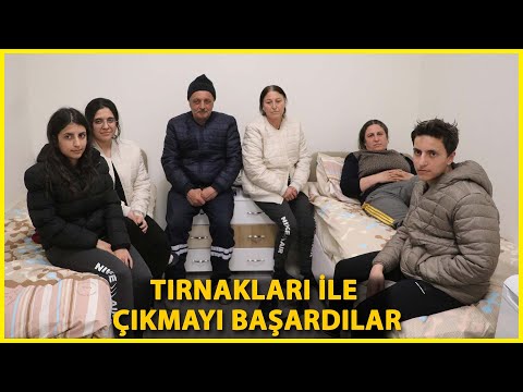 Enkaz Altında Kalan 4 Kişilik Aile, Tırnaklarıyla Kazıdıkları Delikten Sağ Çıktı