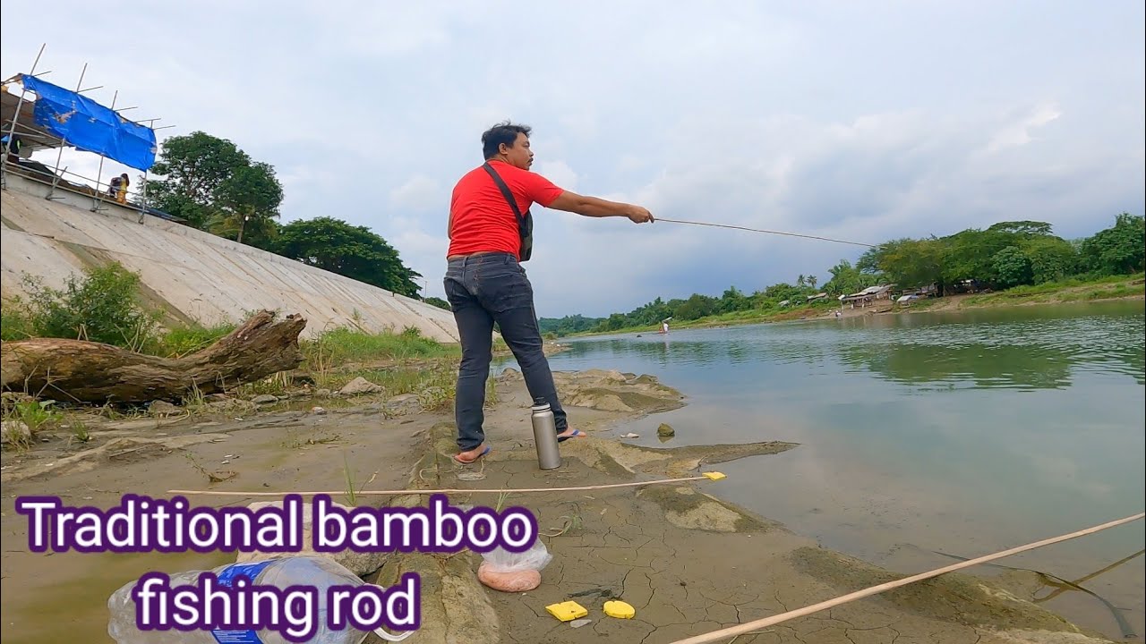 Making Traditional Bamboo Fishing Rod / Philippine countryside - YouTube