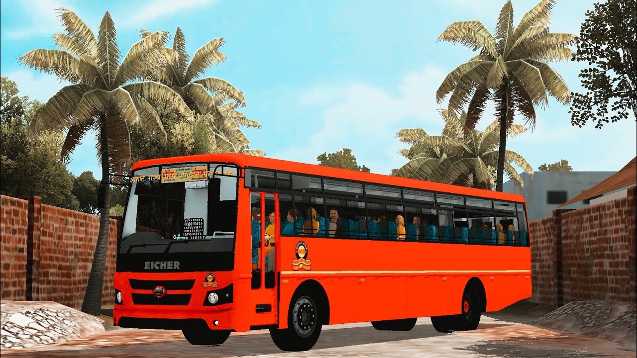 🔥REALISTIC MSRTC EICHER BS-6 BUS MOD RELEASED FOR BUSSID🤩💫 - YouTube