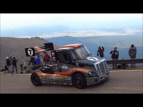 Pikes Peak Hill Climb 2012 Mike Ryan Freightliner Cascadia - YouTube