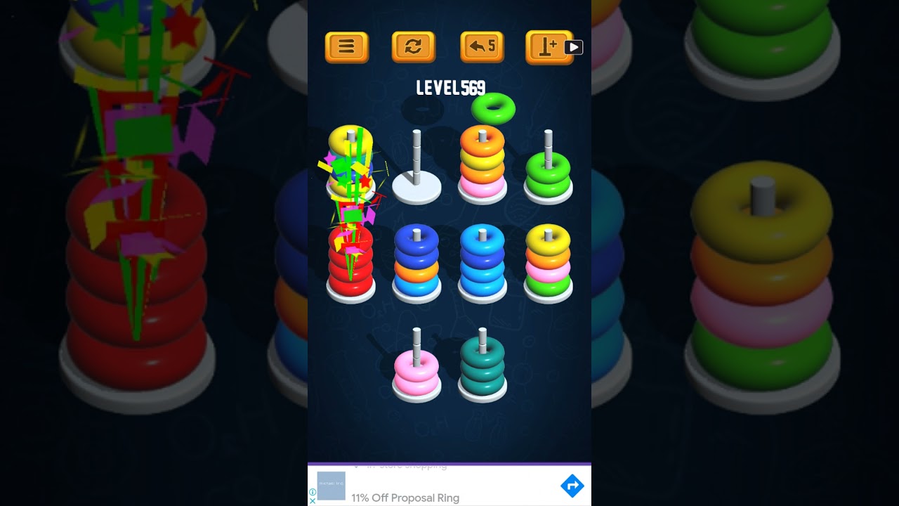 Hoop Sort Puzzle - Color Ring Stack Sorting Game Level 569 Solution ...