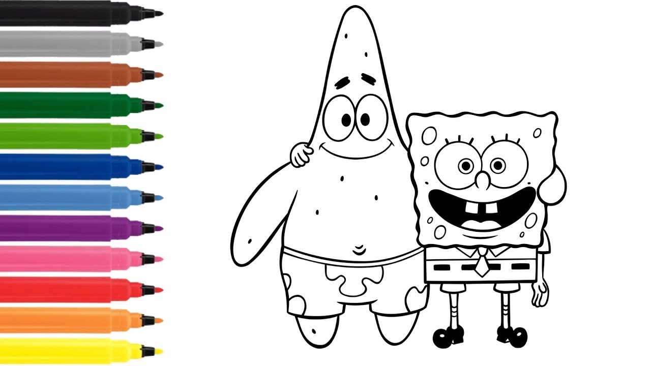 SpongeBob and Patrick Drawing | Let's Draw - YouTube
