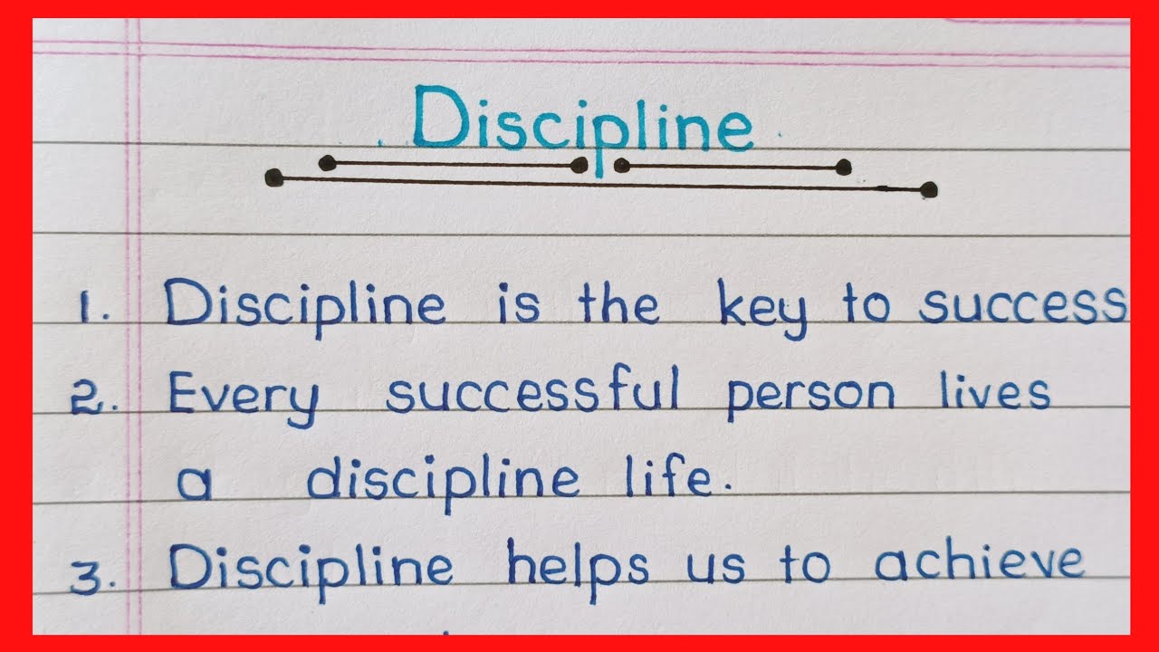 10 Lines On Discipline In English // Essay on Discipline In English ...