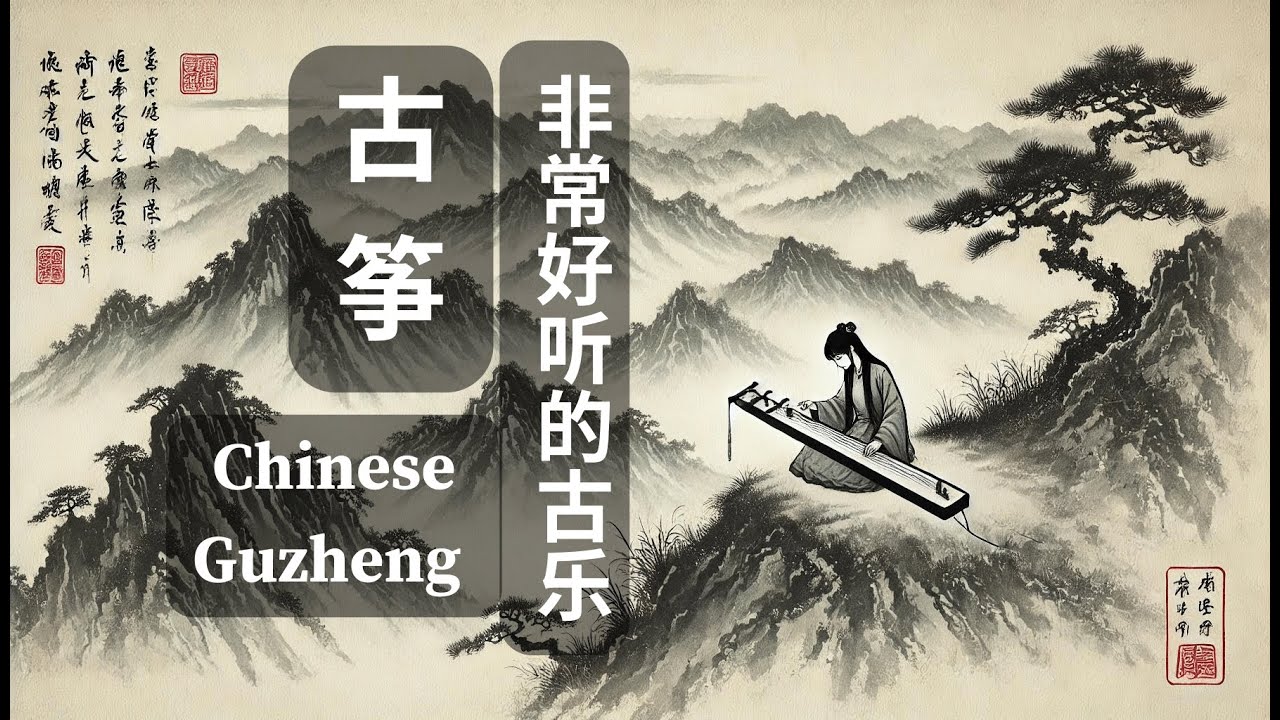 《Guzheng Traditional Music》 哀愁山岭 - Sorrowful Mountain Peaks 🌸Relaxing ...