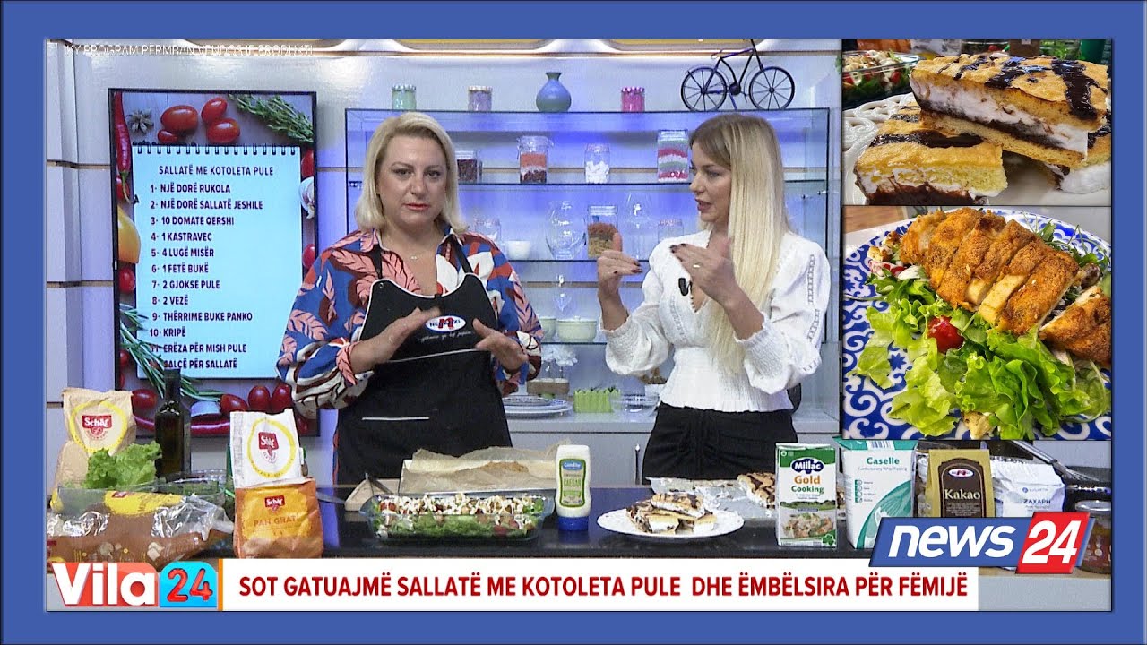 Sallatë me kotoleta pule / Ëmbëlsira për fëmijët (Receta nga Ida) - YouTube
