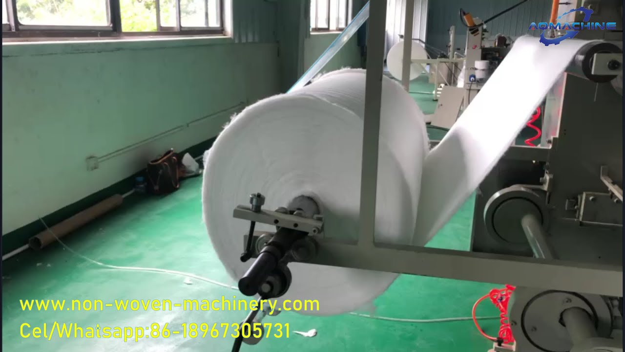 Non woven cotton pads machine，cotton pads making machine，square cotton ...