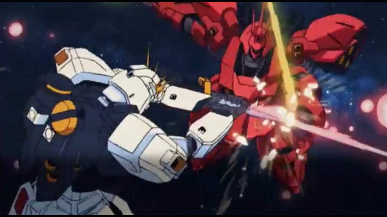 UC Engage Cutscene - Nu Gundam vs Sazabi - YouTube