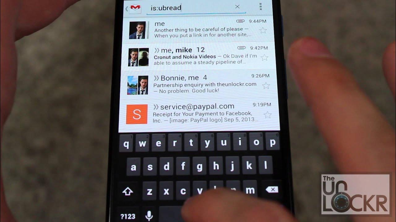 How to Display Unread Emails in the Android Gmail App - YouTube