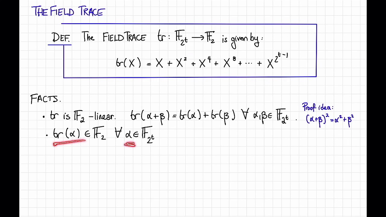 Lecture 16, Video 2: The Field Trace - YouTube