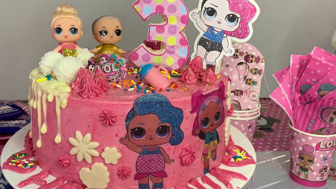 HOMEMADE LOL CAKE FOR MY DAUGHTERS BIRTHDAY - YouTube