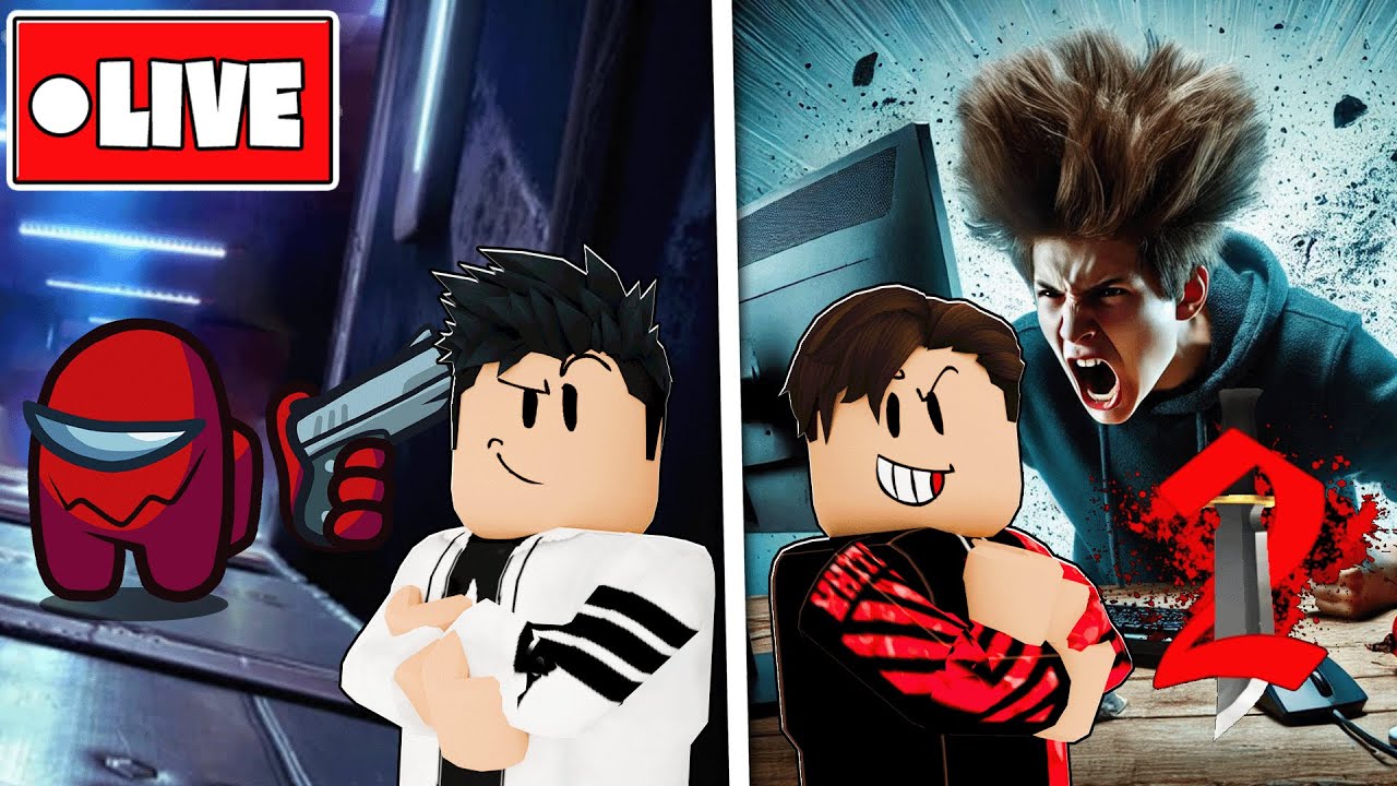 CHEATING in AmongUs And MURDER MYSTERY 2 With Viewers LIVESTREAM - YouTube