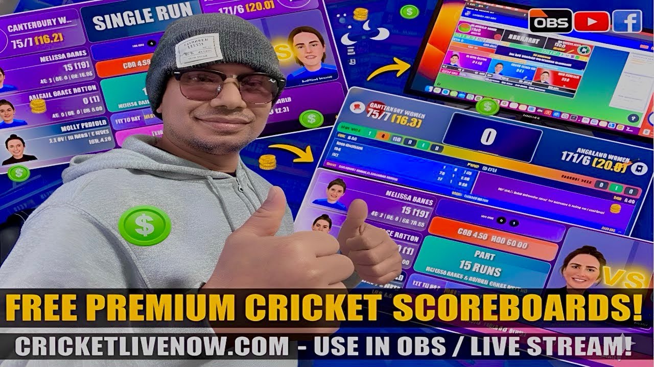 🚀 New Pro Cricket Scoreboard Layouts | Free for All Users | Website ...